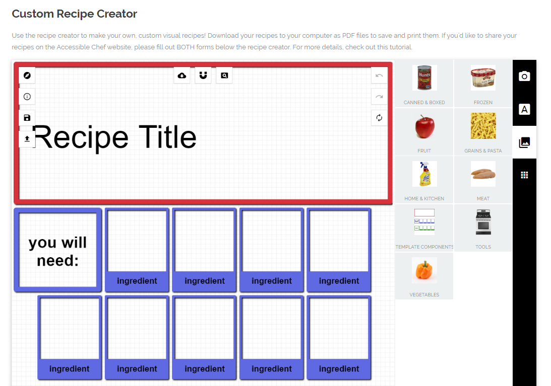 Recipe Creator Tutorial
