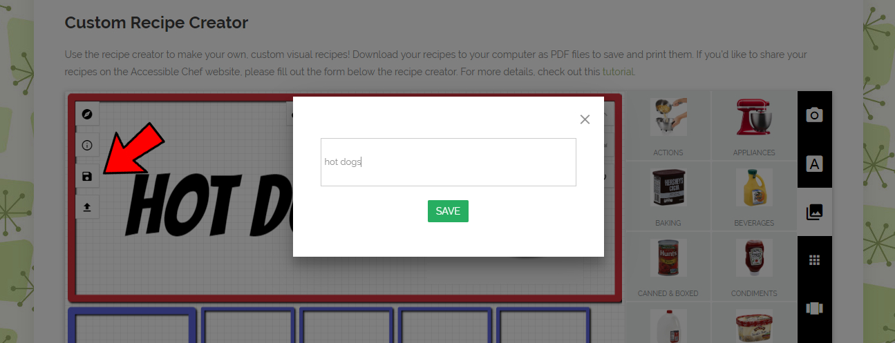 Recipe Creator Tutorial – Accessible Chef